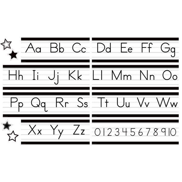 Black and White Alphabet Line Mini Bulletin Board Set – McGregor's ...