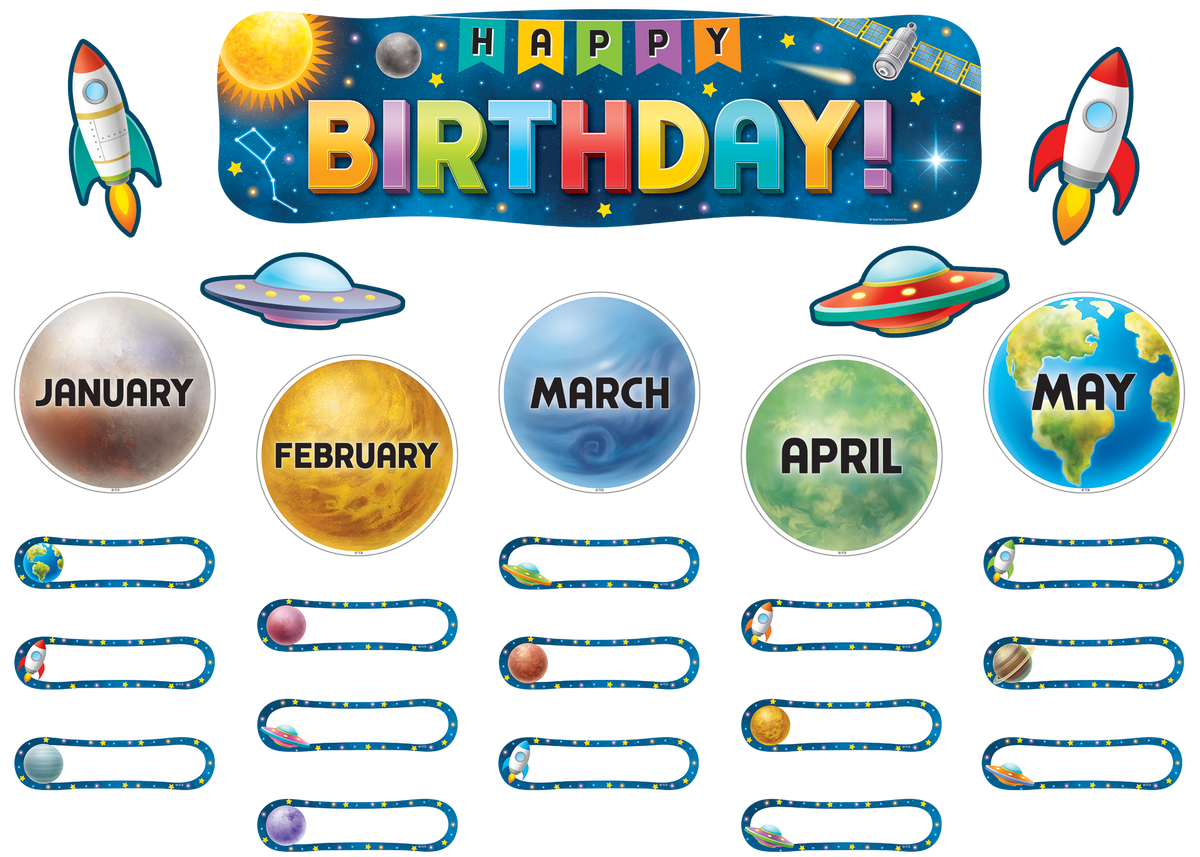 Outer Space Crew Happy Birthday Mini Bulletin Board – McGregor's ...