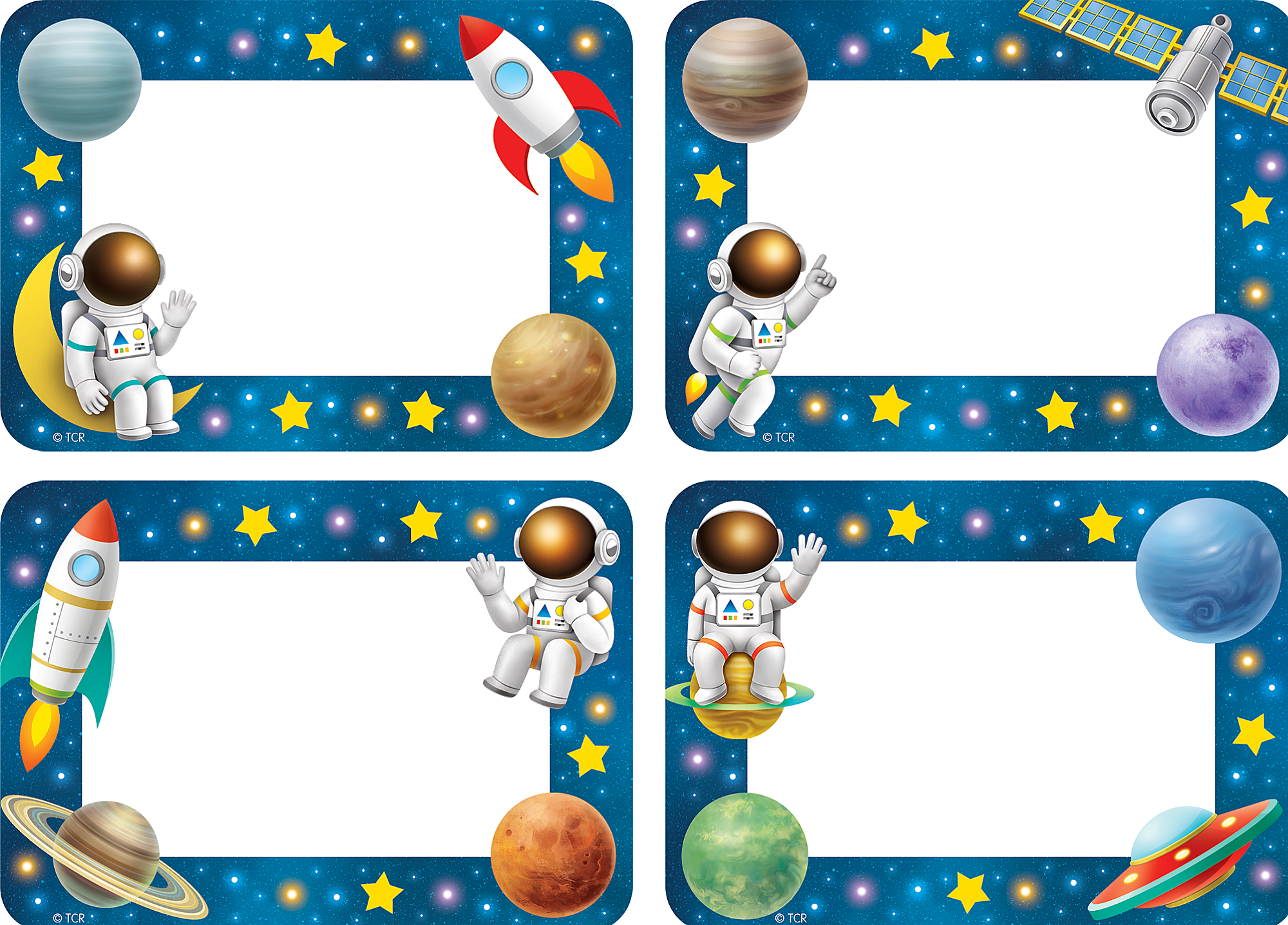 Outer Space Crew Name Tags/Labels - Multi-Pack – McGregor's Teacher ...