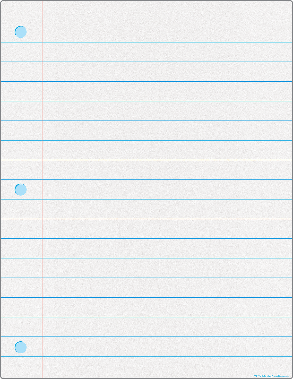 Notebook Paper Write-On/Wipe-Off Chart – McGregor's Teacher Supplies