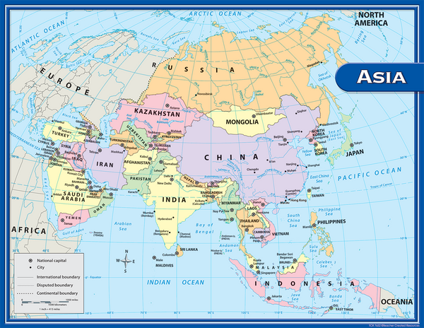 Asia Map Chart – McGregor's Teacher Supplies